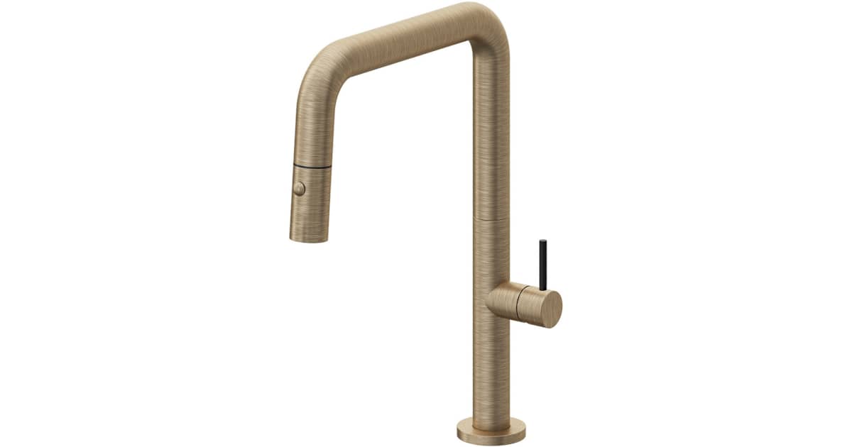 California Faucets K50-103-BSST-ABF Poetto 1.8 GPM Single Hole Pull ...