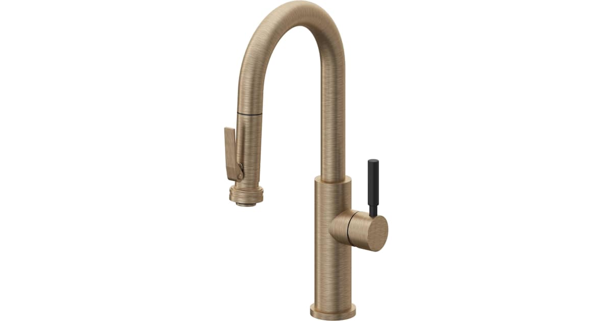 California Faucets K51-101SQ-BST-ABF Corsano 1.8 GPM Single Hole Pre ...