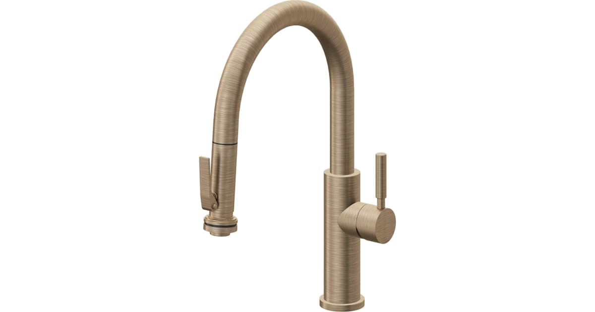 California Faucets K51-102SQ-ST-ABF Corsano 1.8 GPM Single Hole Pre ...