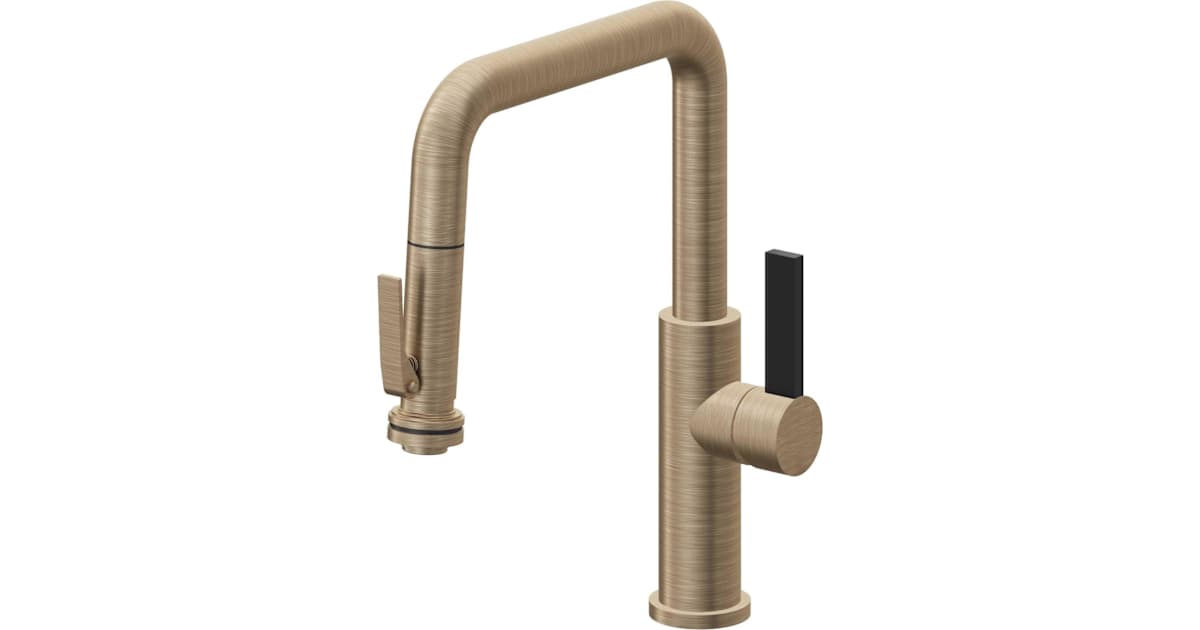 California Faucets K51-103SQ-BFB-ABF Corsano 1.8 GPM Single Hole Pre ...