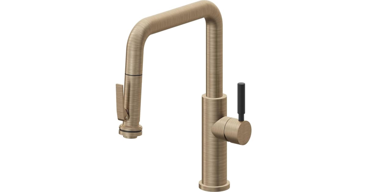 California Faucets K51-103SQ-BST-ABF Corsano 1.8 GPM Single Hole Pre ...