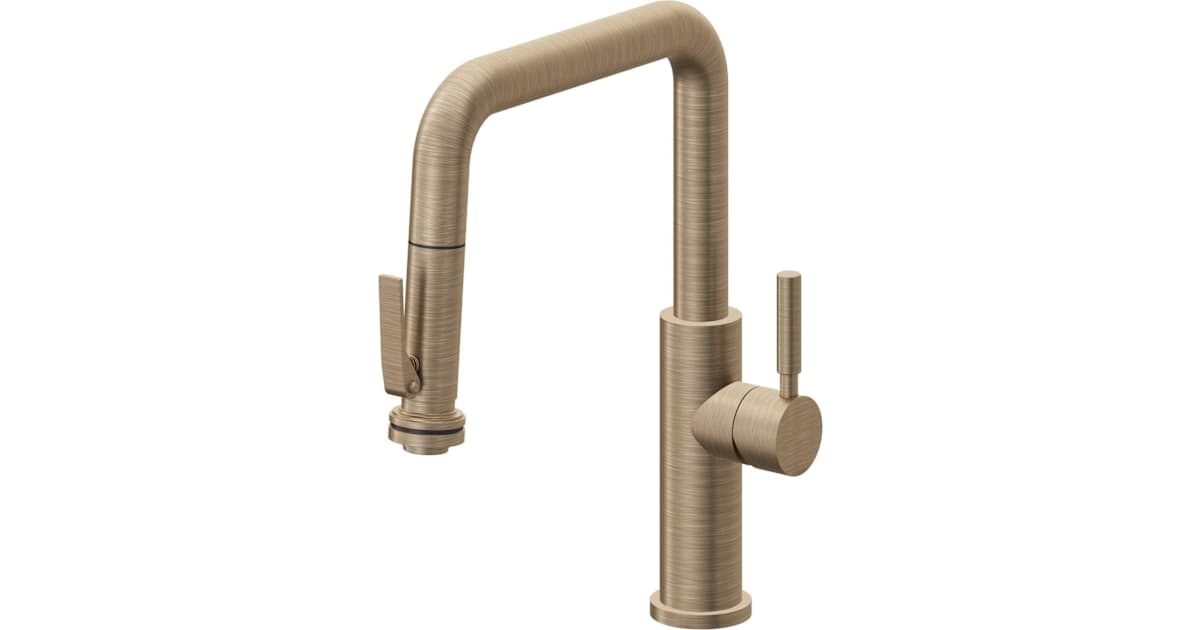 California Faucets K51-103SQ-ST-ABF Corsano 1.8 GPM Single Hole Pre ...