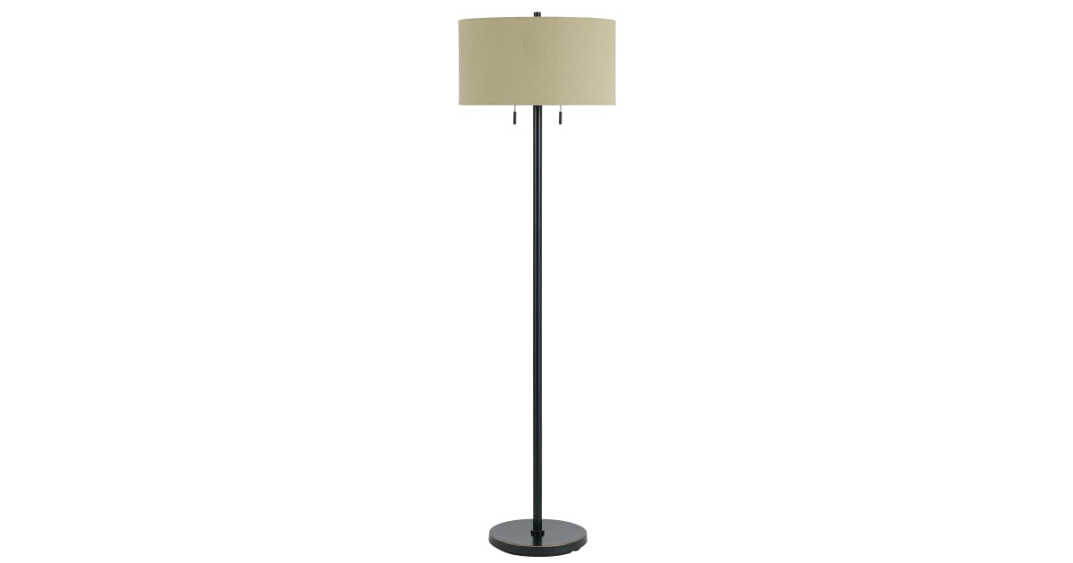 Cal Lighting BO-2450FL-DB 60W X 2 Calais Metal Floor Lamp | Build.com