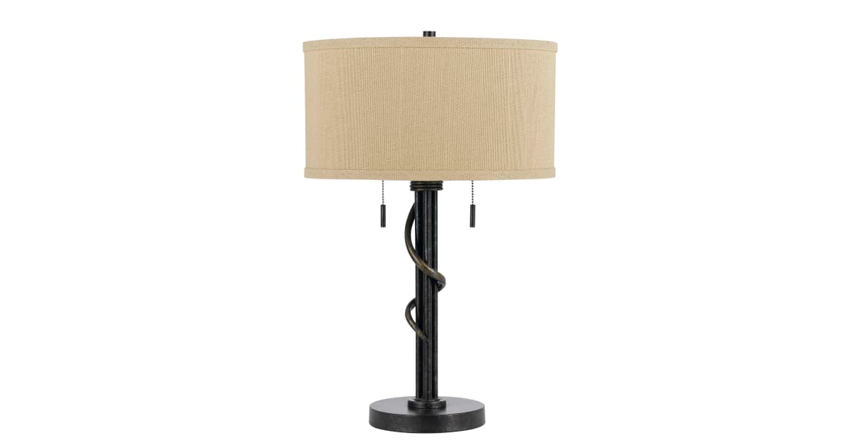Cal Lighting BO-2473TB Corel 2 Light Pedestal Base Table Lamp ...
