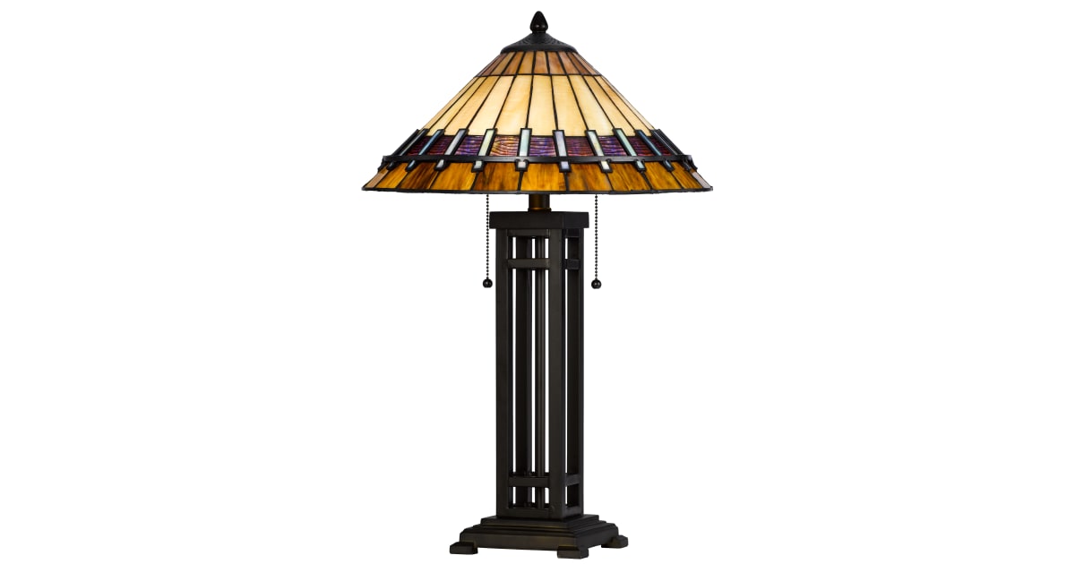 Cal Lighting BO-3111TB Tiffany 2 Light 26" Tall Tiffany Table Lamp ...