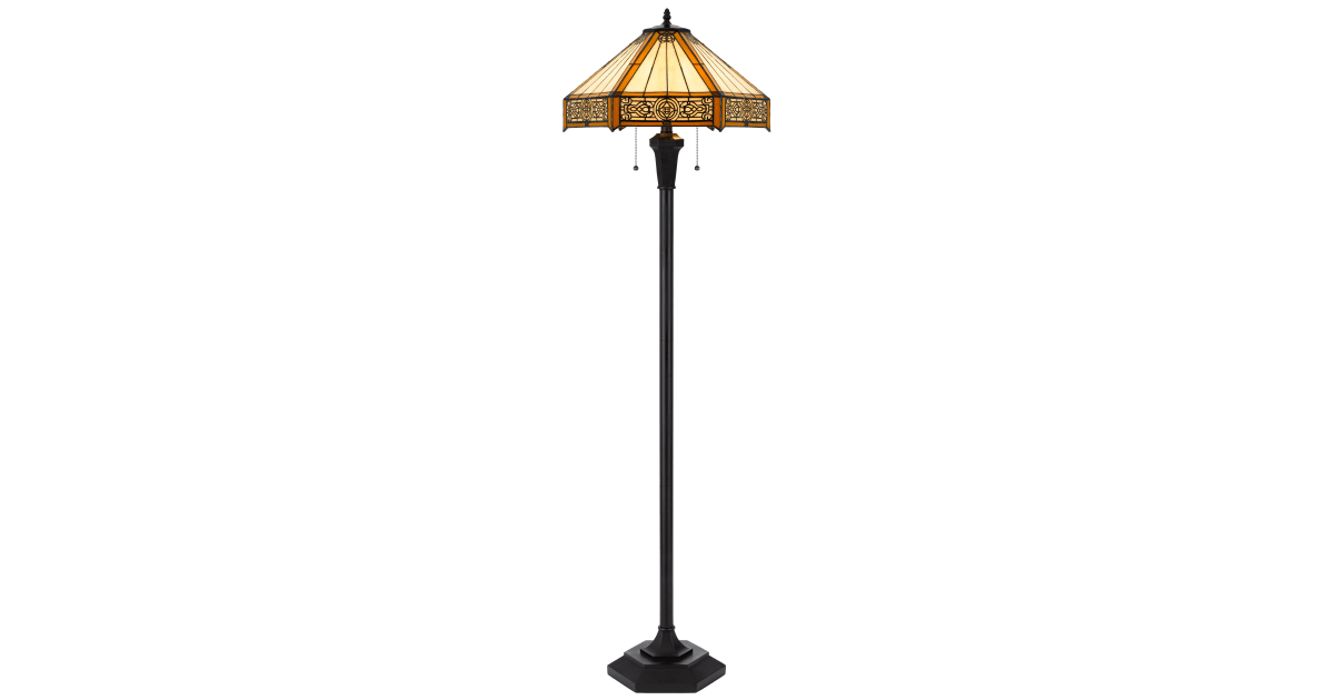 Cal Lighting BO-3112FL Tiffany 2 Light 60" Tall Tiffany Floor Lamp ...