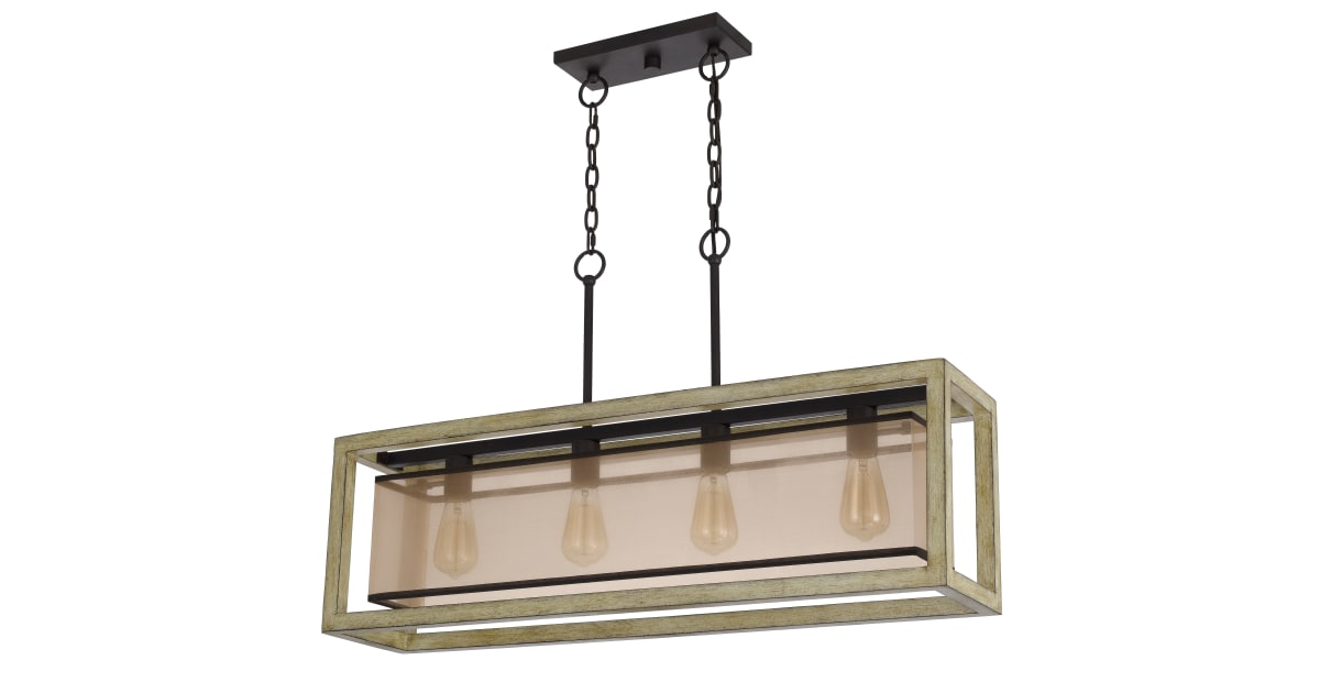 Cal Lighting FX-3781-4H Palencia 4 Light 36" Wide Linear Chandelier ...