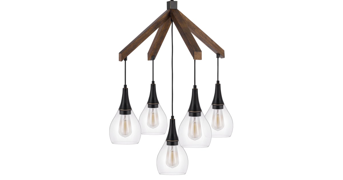 Cal Lighting FX-3787-5 Watkins 5 Light 25" Wide Sputnik Chandelier ...