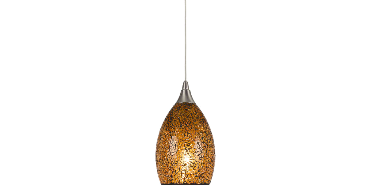 Cal Lighting UP-1083/6-BS 1 Light Uni-Pack Mini Pendant with Gold Shade ...