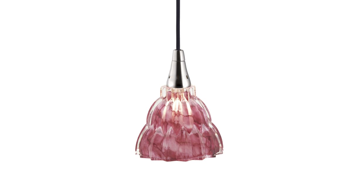 Cal Lighting UP-920-RED/6-BK 1 Light Uni-Pack Mini Pendant with Pink ...