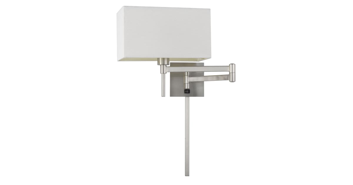 Cal Lighting WL-2930-BS Robson 12" Tall Plug-In Wall Sconce | Ferguson Home