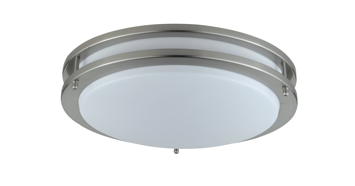 Cal Lighting LA-183L 26 Watt 14" Contemporary / Modern Steel/Acrylic Flush Mount Ceiling Fixture ...