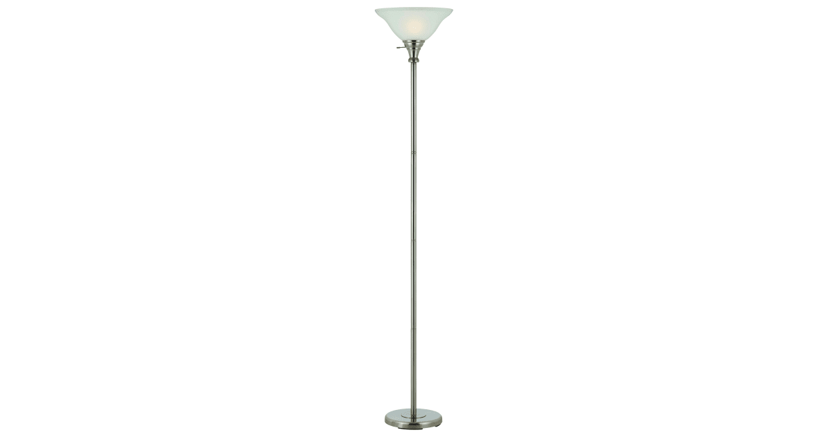 Cal Lighting BO-213-BS 1 Light Pedestal Base Torchier Floor Lamp ...