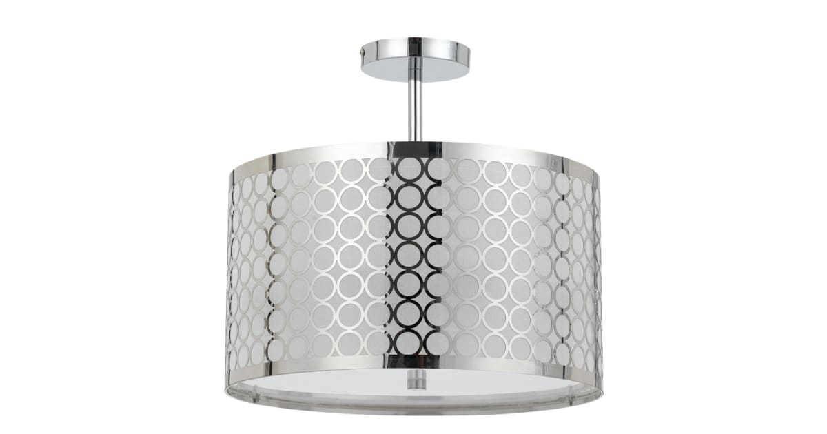 Cal Lighting FX-2293/1C Madrid 3 Light Semi-Flush Mount Ceiling Fixture ...