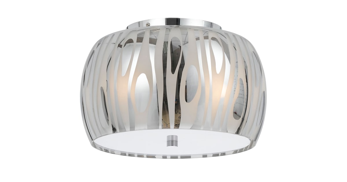 Cal Lighting FX-2294/1C Chicago 2 Light Flush Mount Ceiling Fixture ...