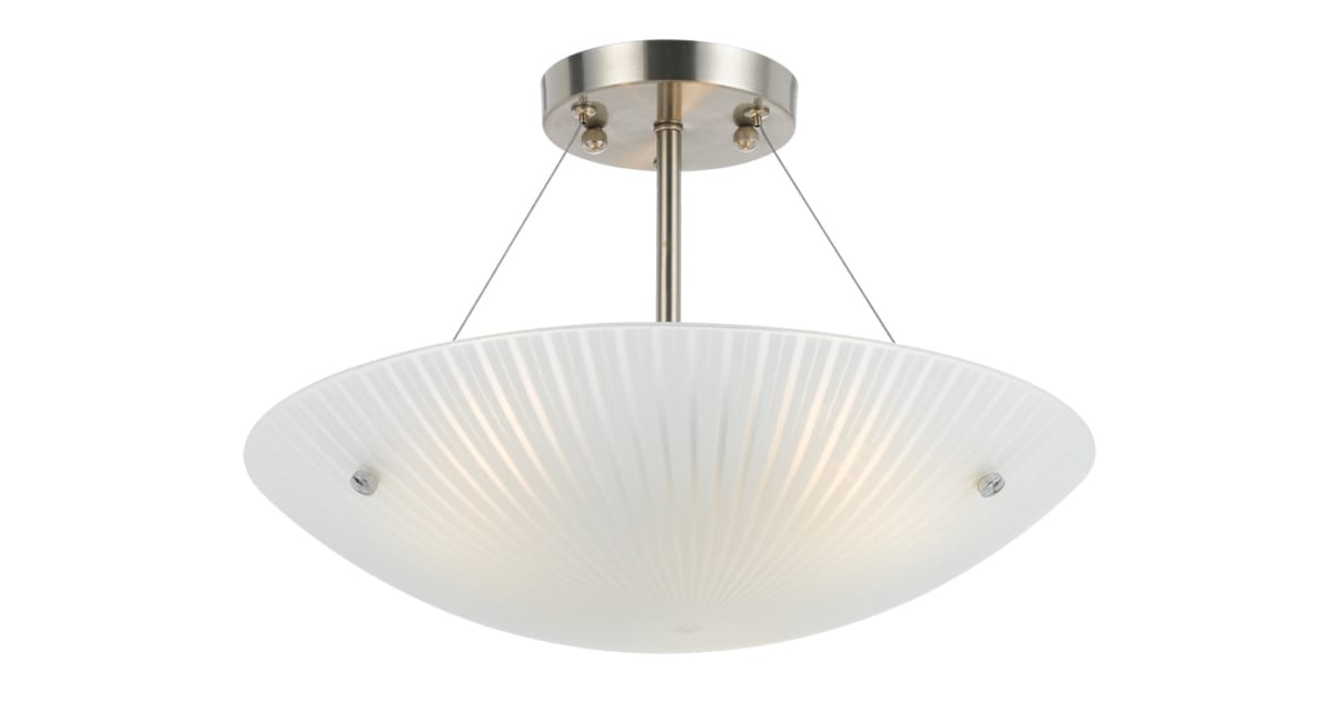 Cal Lighting FX-3501/1C Quadra 2 Light Semi-Flush Mount Ceiling Fixture ...