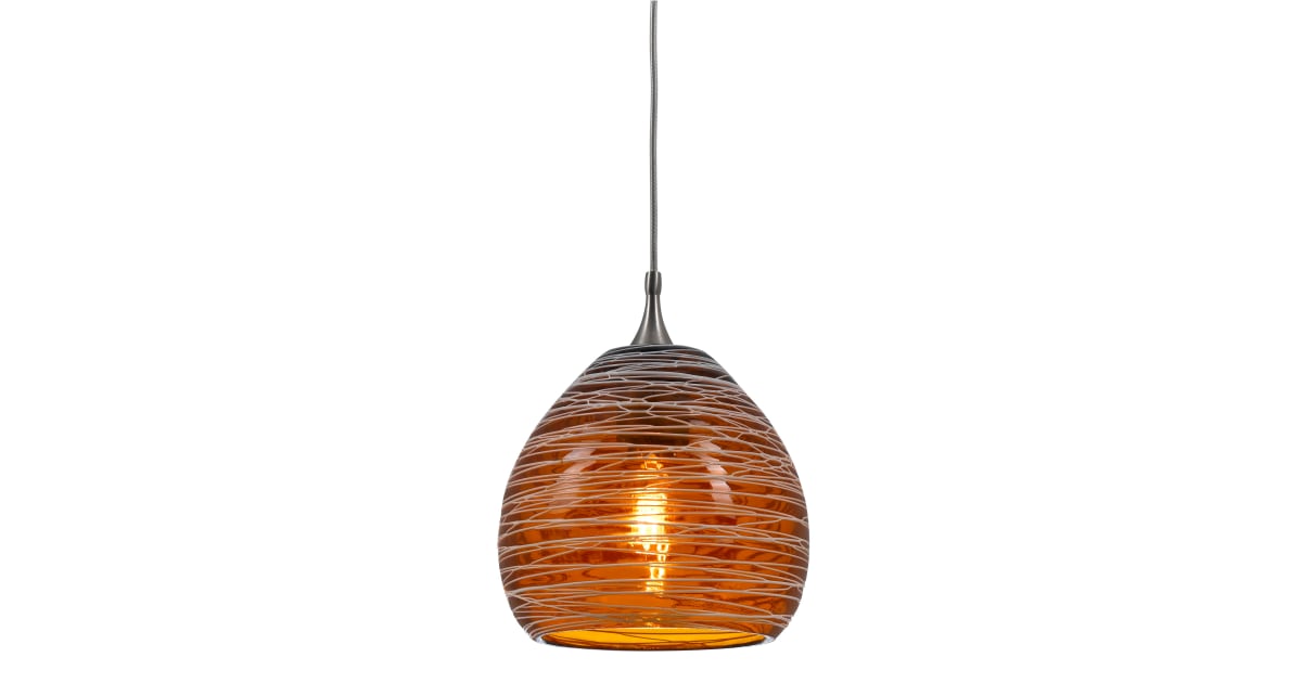Cal Lighting PNL-1064/6-BS 3 Light Mini Pendant with Spun Web Patterned ...