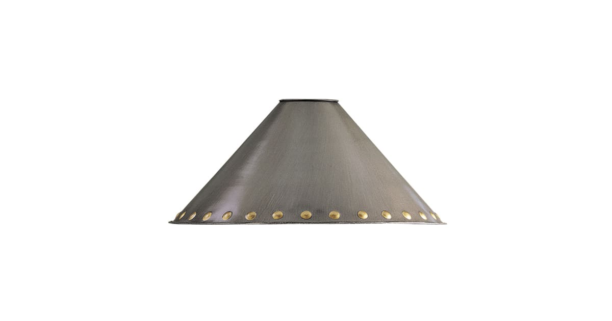 Cal Lighting SH-5100 19.5"W x 8.75"H Country / Rustic Round Metal Shade ...