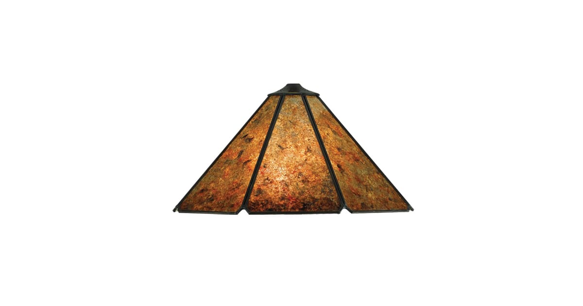 Cal Lighting SH-9204 17"W x 8"H Craftsman / Mission Hexagon Glass Shade ...