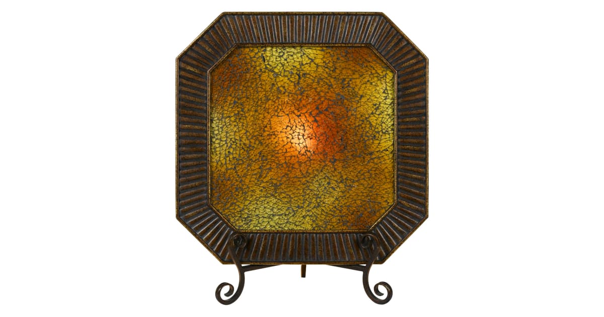 Cal Lighting TA-318PT 15 Watt 19" Tuscan Resin Lighted Charger Plate ...