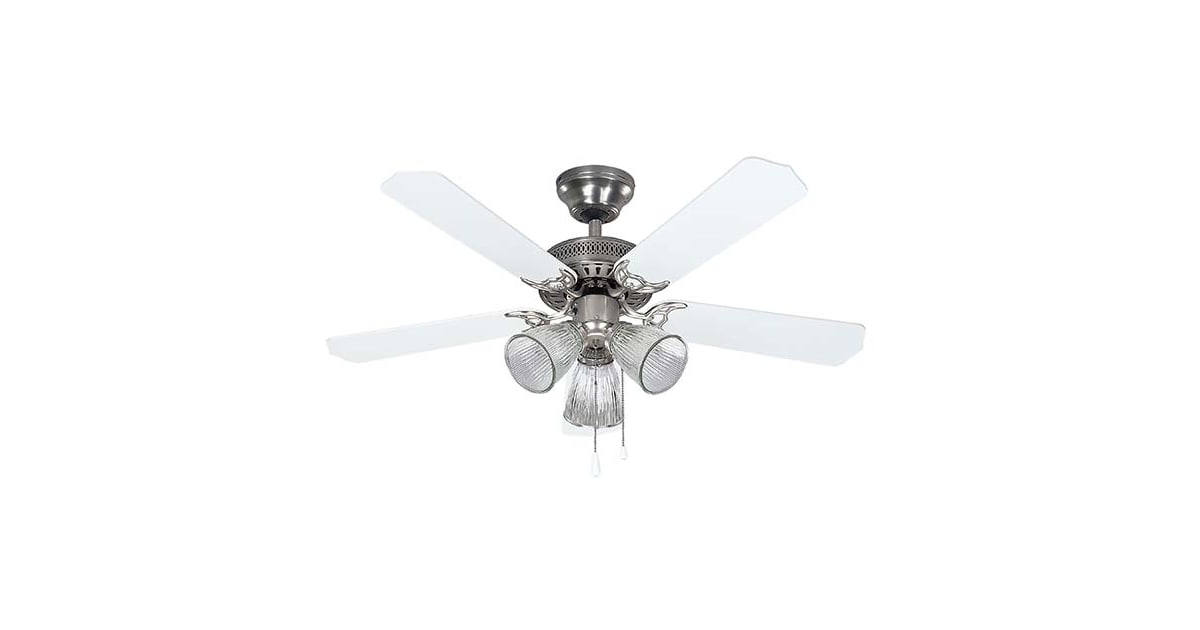 Canarm CF42TRA5BPT Tradition 3 Light 5 Blade Hanging Ceiling Fan ...