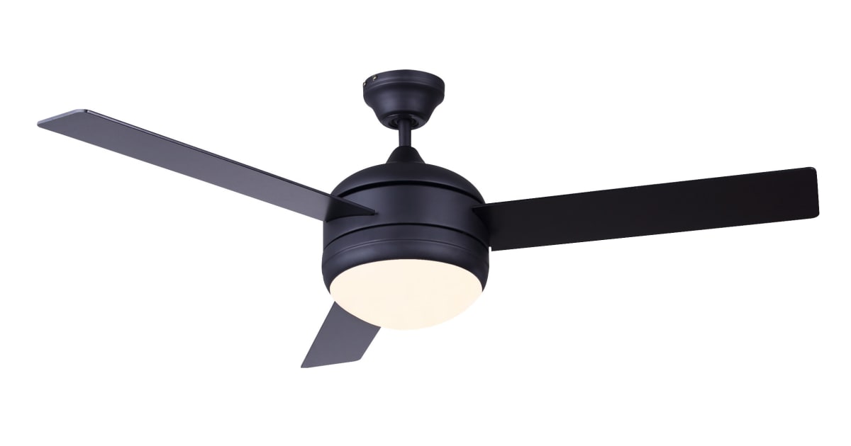 Canarm CF48C153MBK Calibre 20.55" 3 Blade Indoor Ceiling Fan with ...