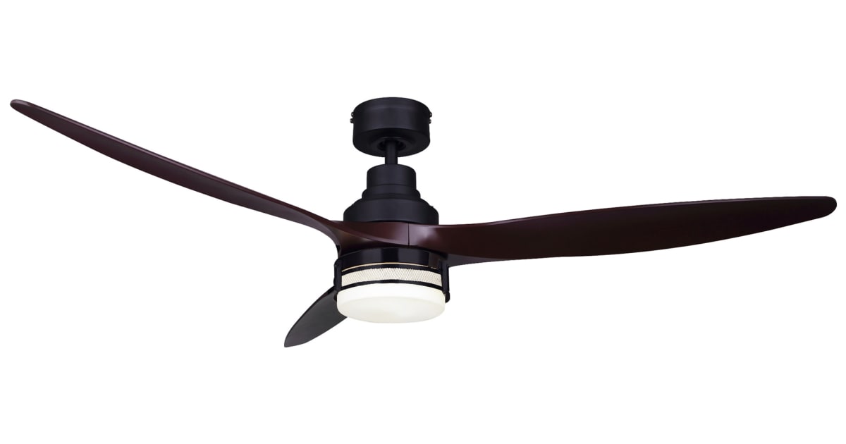 Canarm CF52HOL3BK Hollyn 52" 3 Blade LED Indoor Ceiling Fan with Remote ...