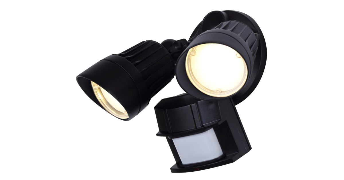 Canarm HO-01-02S-BK Double Light 9-5/16" Wide LED Outdoor Flood Light ...