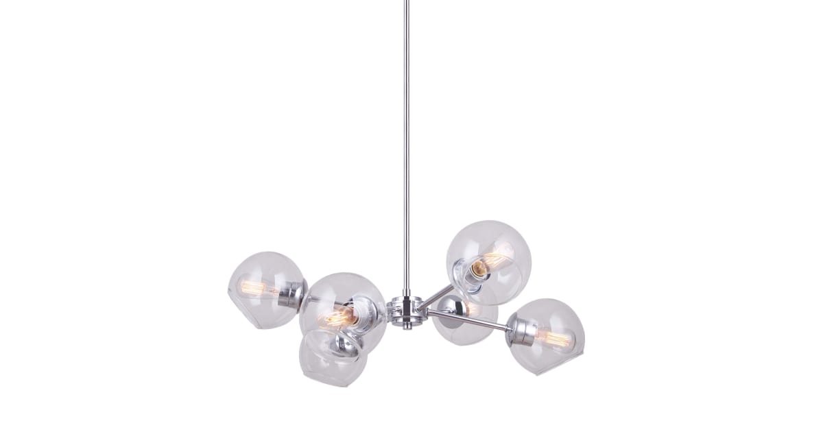 Canarm ICH1021A06CH28 Cambry 6 Light 28" Wide Chandelier | Ferguson Home