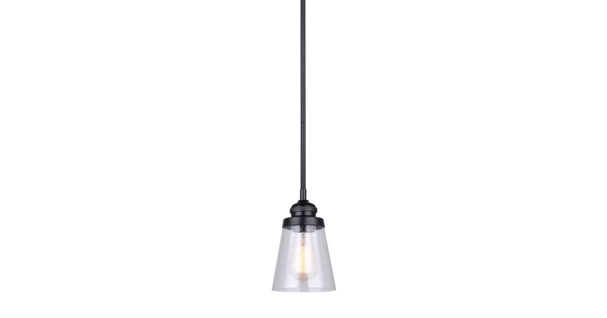 Canarm IPL1097A01BK Declan 6" Wide Mini Pendant | Ferguson Home