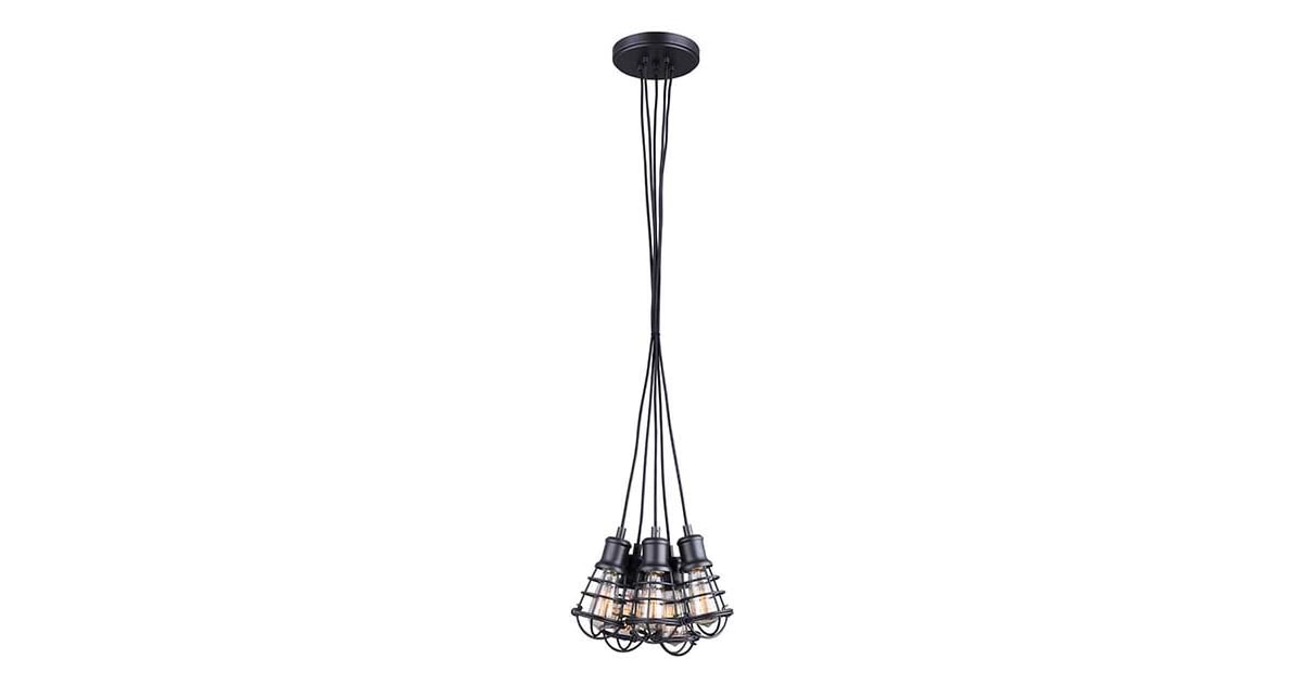 Canarm IPL611A05GPH Otto 5 Light 8-1/2" Wide Cage Multi Light Pendant ...