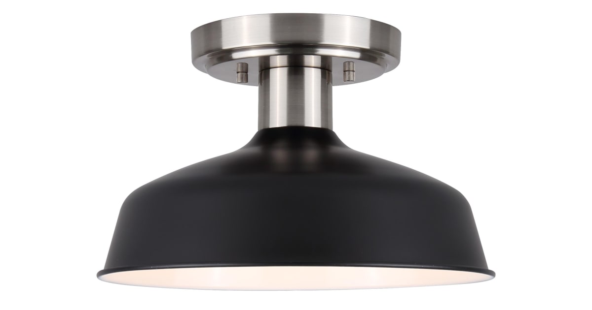 Canarm ISF1055A01BKN Bello 11" Wide Semi-Flush Ceiling Fixture | Build.com
