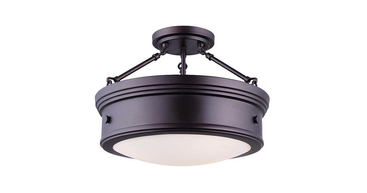 Canarm ISF624A03ORB Boku 3 Light 15" Wide Semi Flush Ceiling Fixture ...