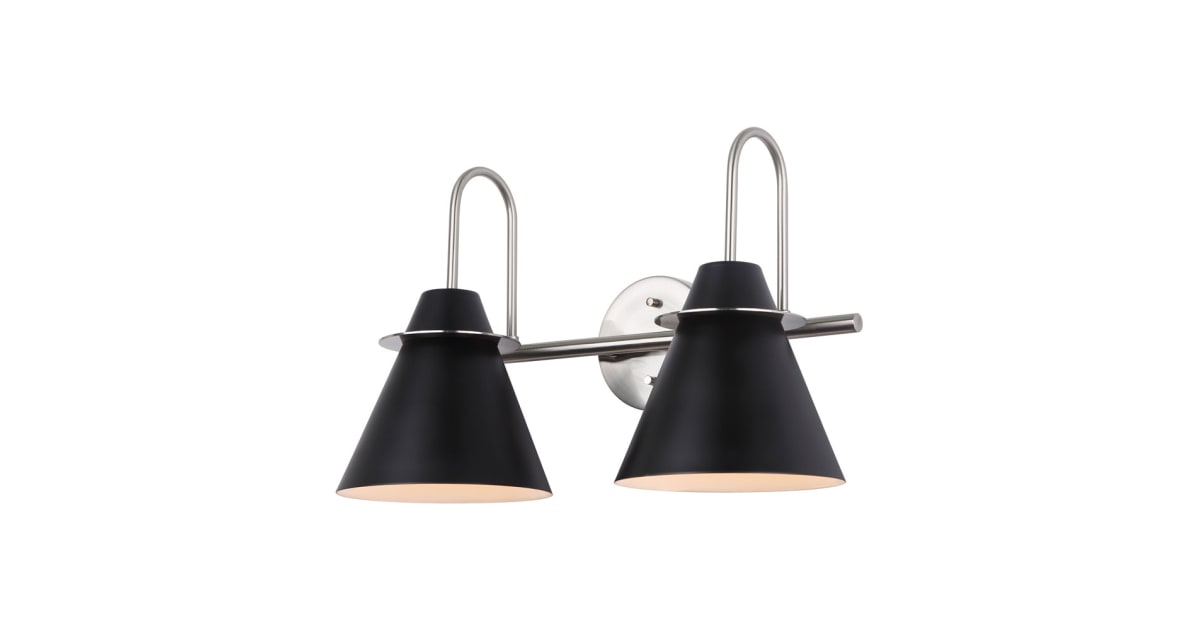 Canarm IVL1076A02BKN Talia 2 Light 18" Wide Vanity Light | Ferguson Home