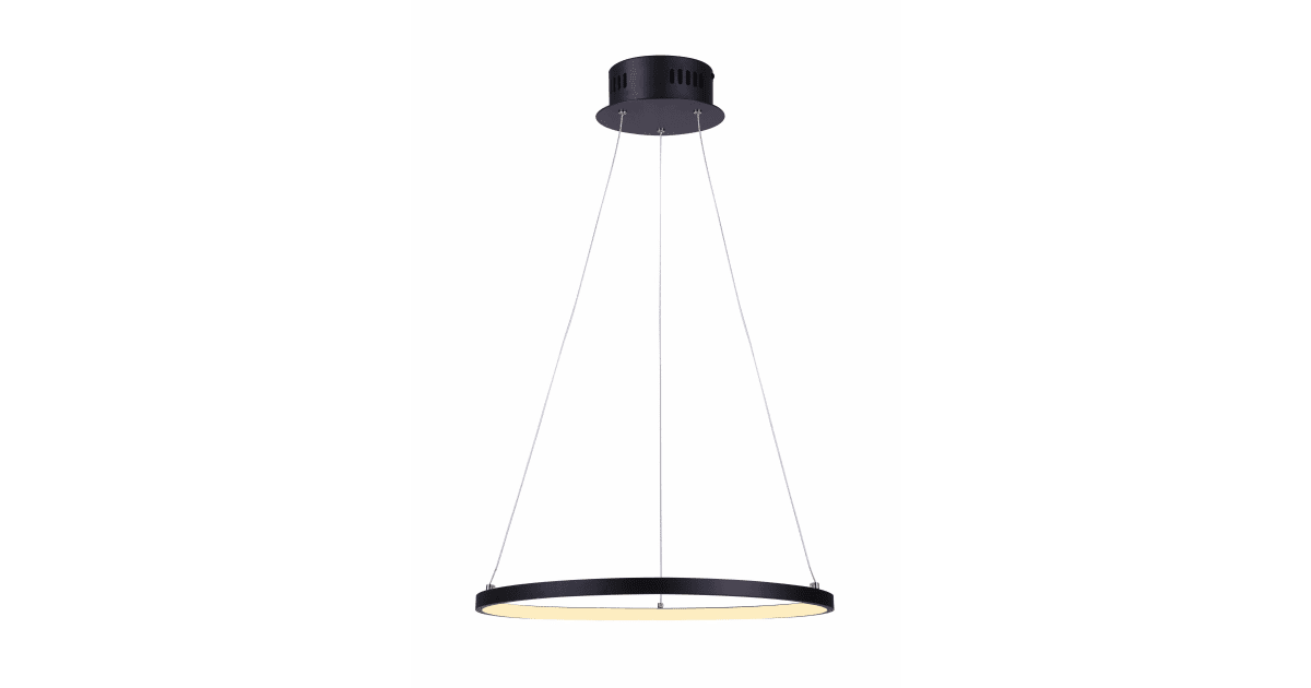 Canarm LCH128A21BK Lexie 21" Wide LED Ring Chandelier - 3000K, 120V ...