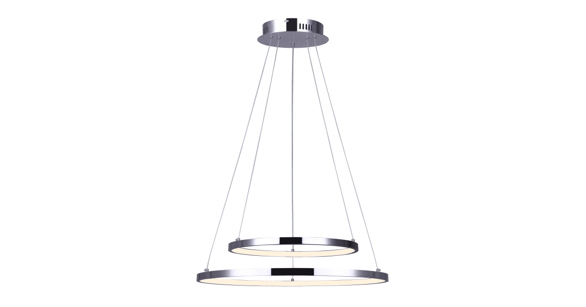 Canarm LCH128A24CH Lexie 2 Light 24" Wide LED Ring Chandelier ...