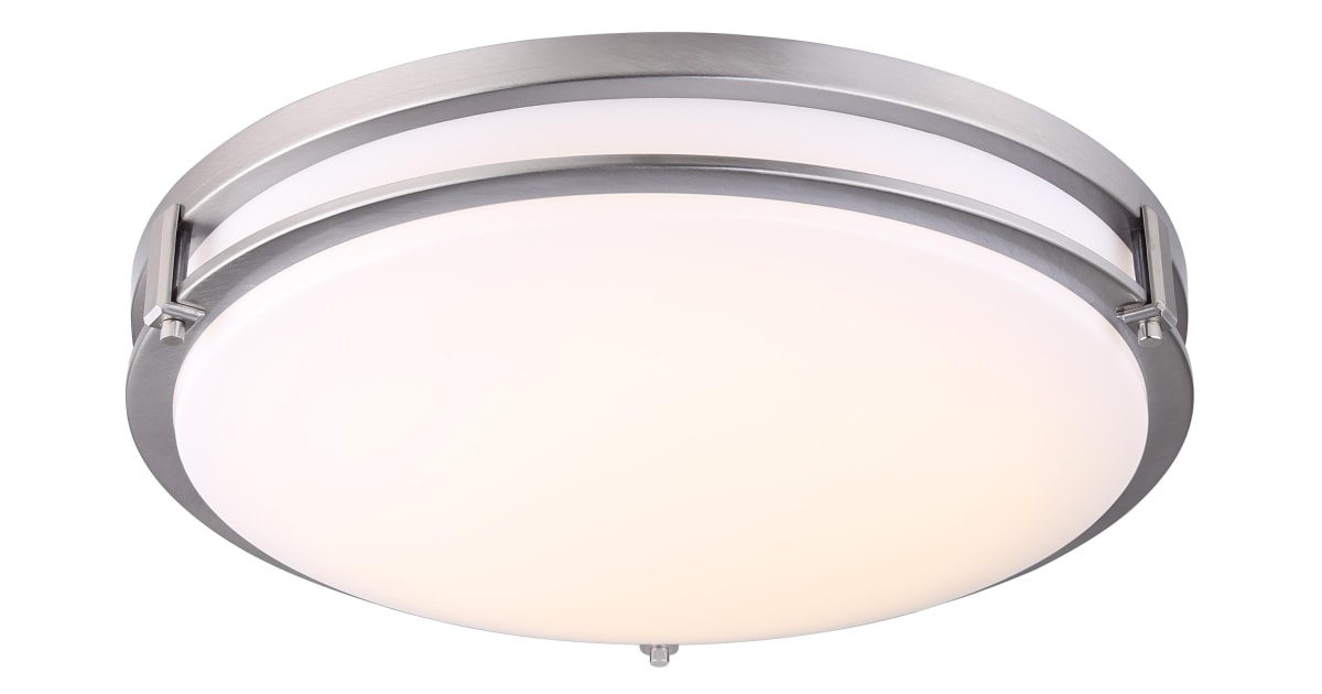 Canarm LFM228A19BN Gilda 19" Wide LED Flush Mount Drum Ceiling Fixture ...