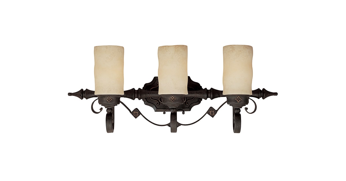 Capital Lighting 1903RI-125 River Crest 3 Light Bathroom Vanity Fixture ...