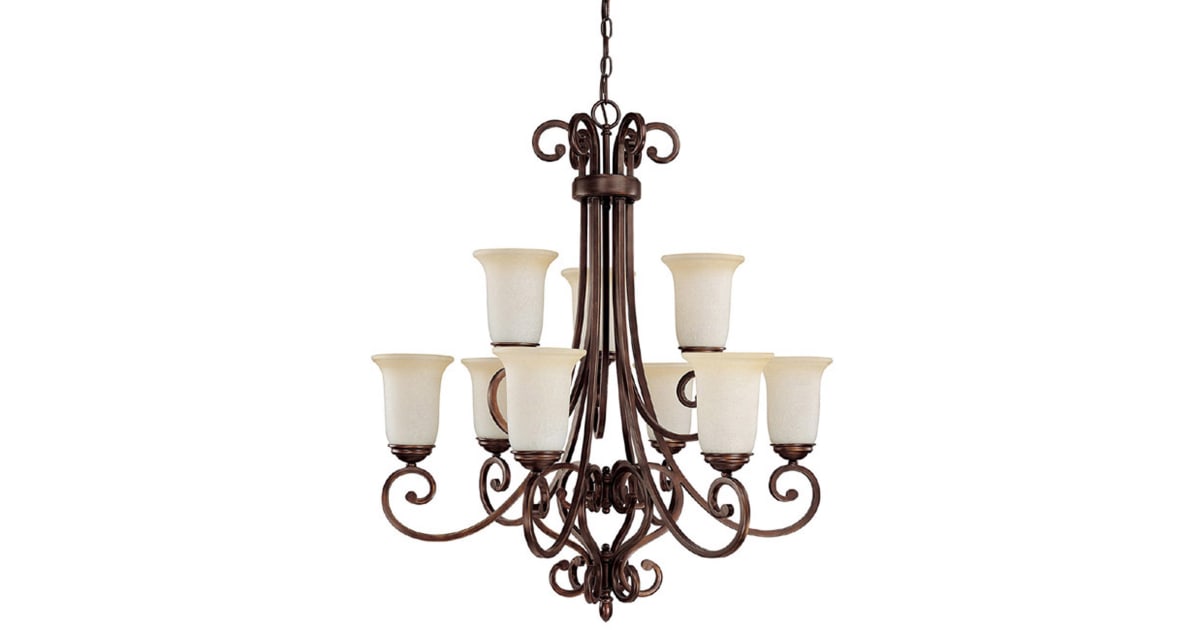 Capital Lighting 3029BB-251 Cumberland 9 Light 2 Tier Chandelier ...