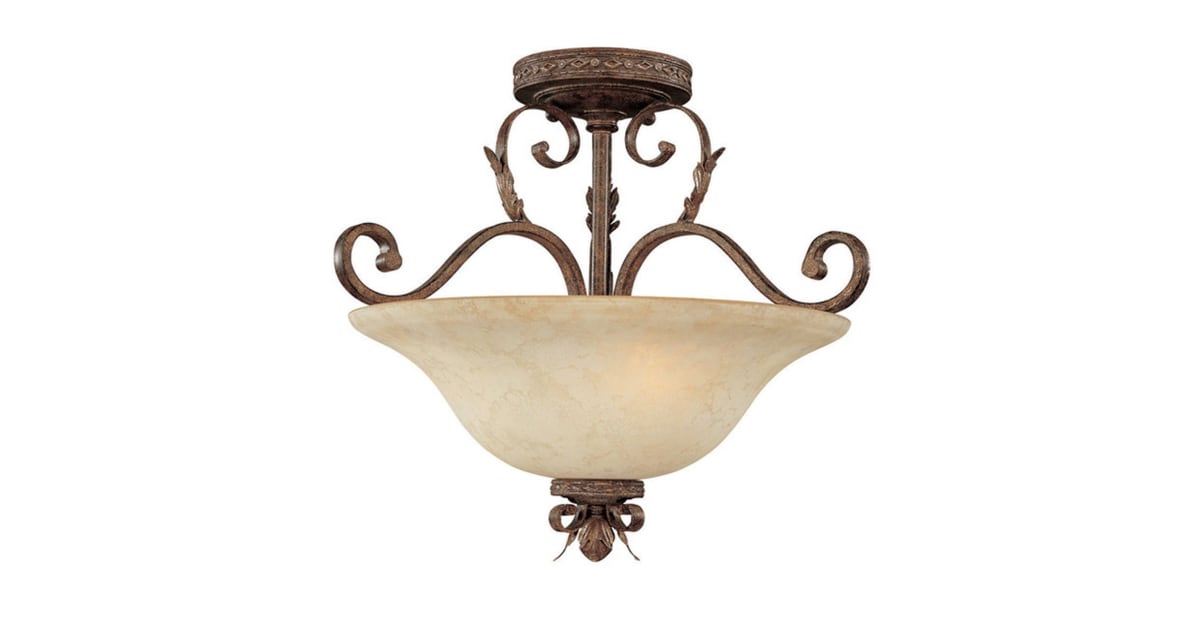 Capital Lighting 3093DS Two Light Semi-Flush Ceiling Fixture from the ...