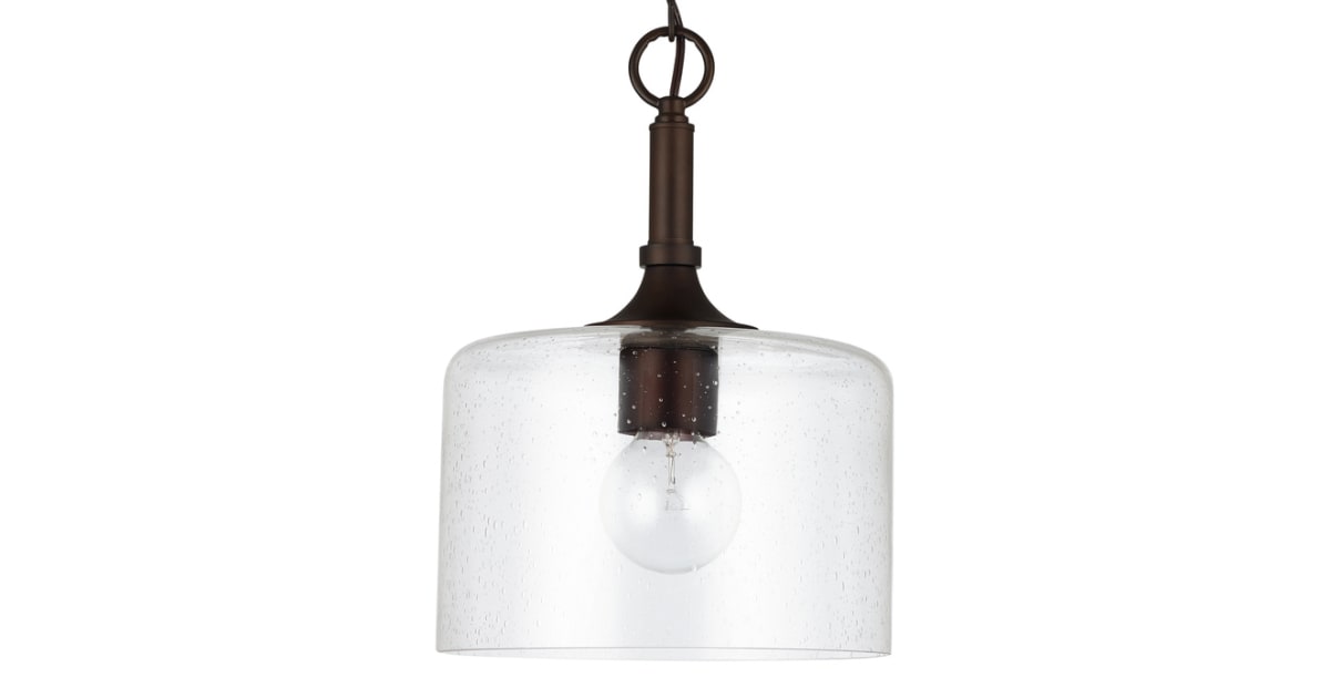 Capital Lighting 339311BZ Carter Single Light 10" Wide Mini Pendant ...