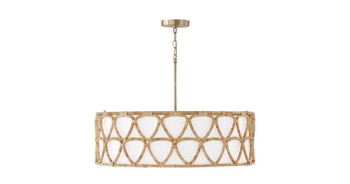 Capital Lighting 347242MA Tulum 4 Light 28" Wide Drum Chandelier ...