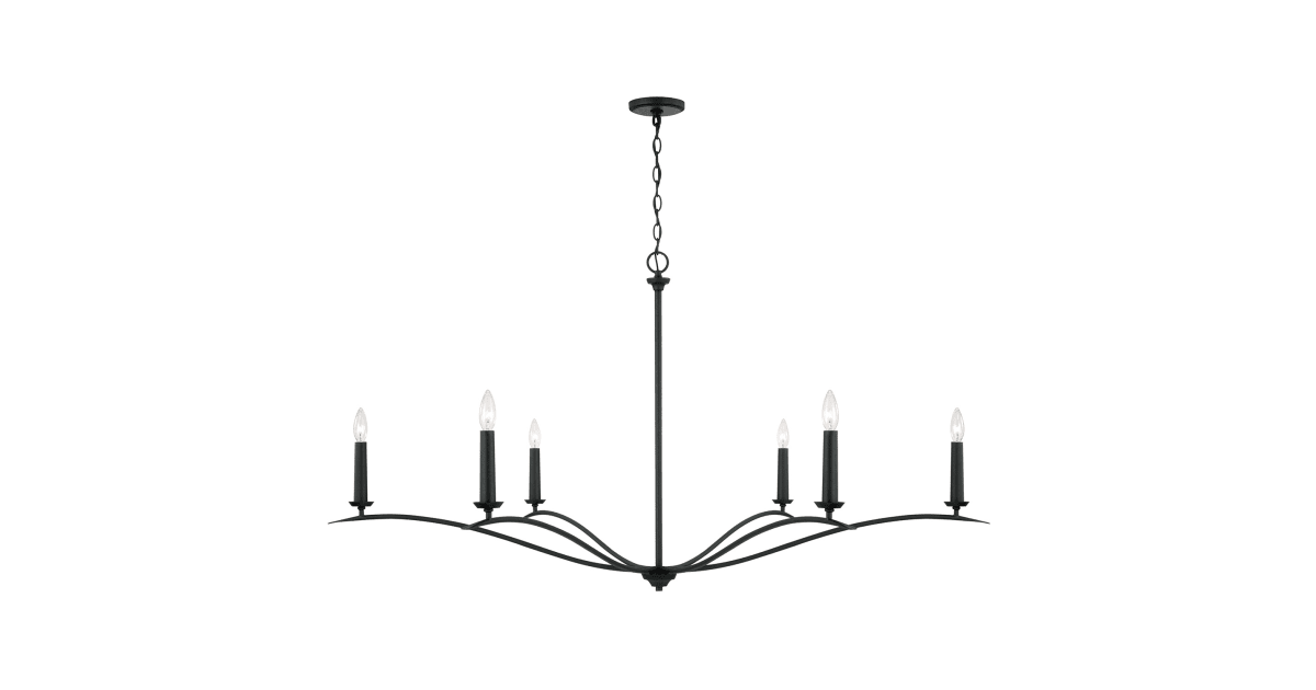 Capital Lighting 450661BI Grady 6 Light 57" Wide Taper Candle Style Chandelier | Build.com