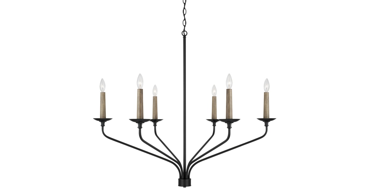 Capital Lighting 451562MB Wilder 6 Light 41" Wide Taper Candle Style ...
