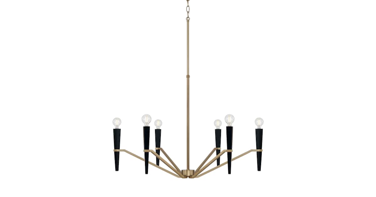 Capital Lighting 453861AB Enzo 6 Light 33" Wide Candle Style Chandelier ...