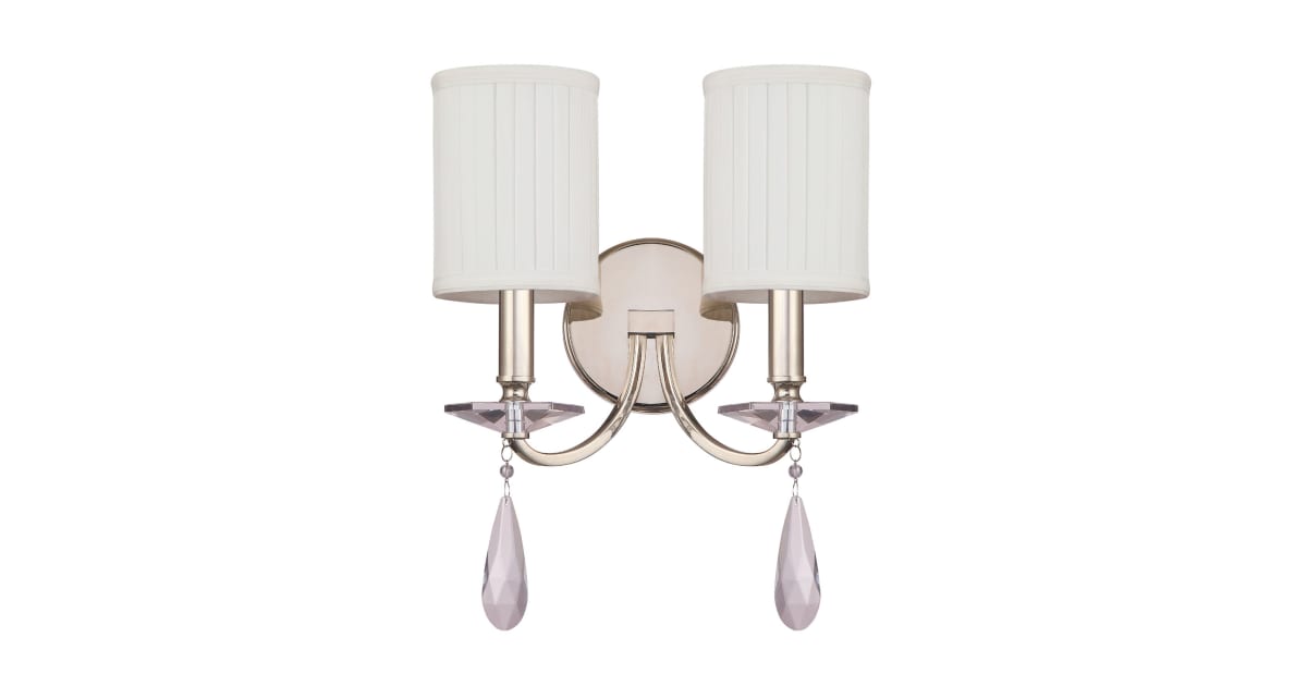 Capital Lighting 8027PN-573-CR Alisa 2 Light Candle-Style Wall Sconce ...