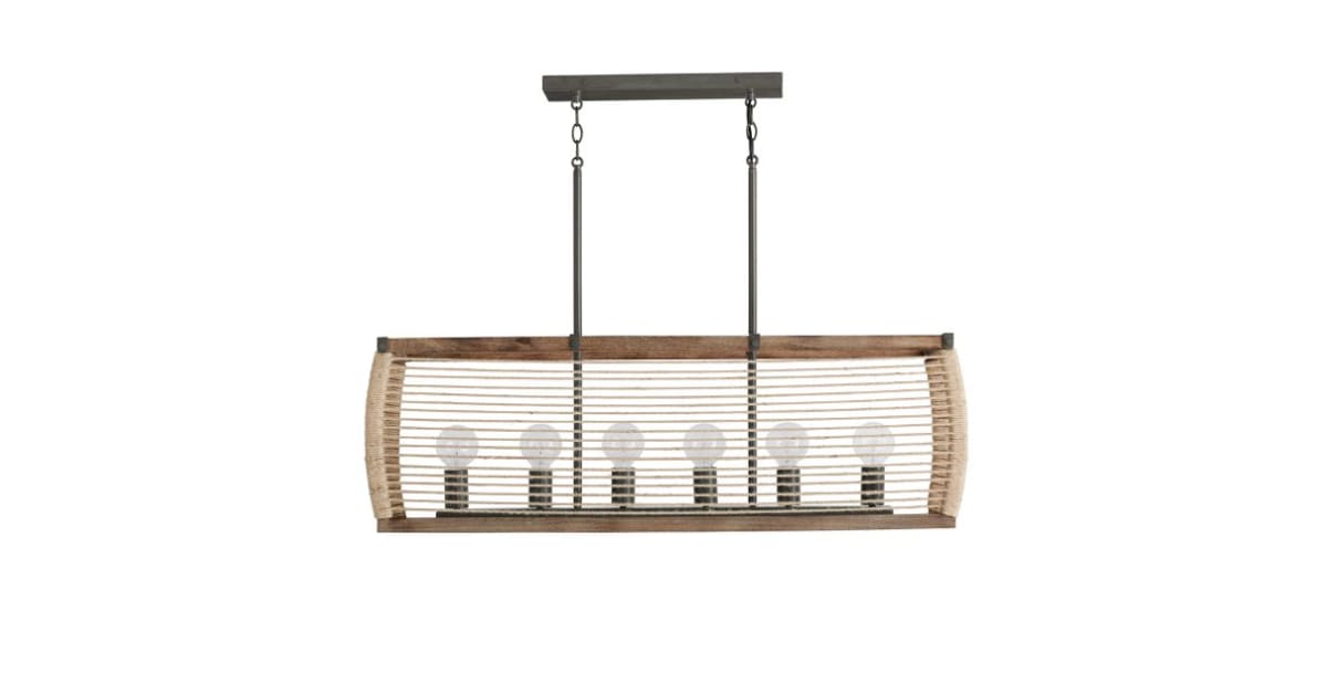 Capital Lighting C840361YG Jacob 6 Light Island Chandelier | Ferguson Home