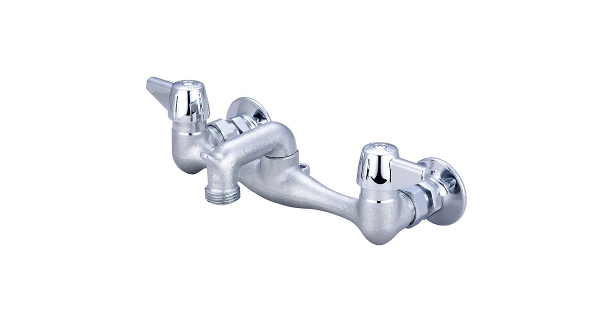 Central Brass 0051-URC Double Handle Wall Mounted Service Sink Faucet ...