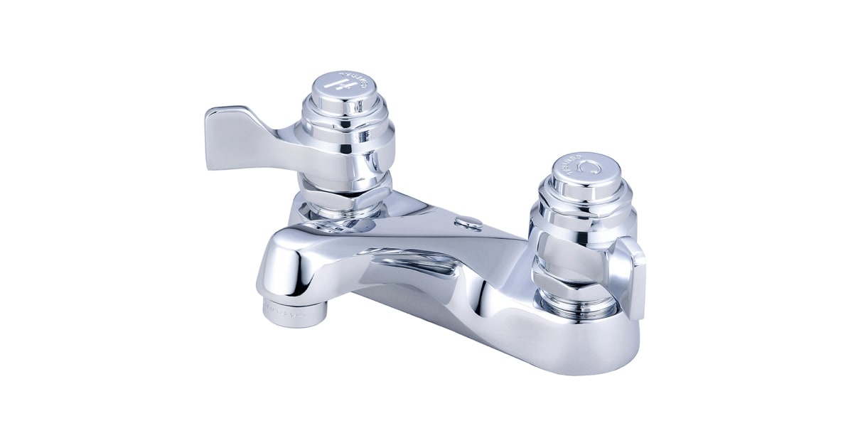 Central Brass 1167-AV 1.2 GPM Self-Close Double Handle Bathroom Faucet ...