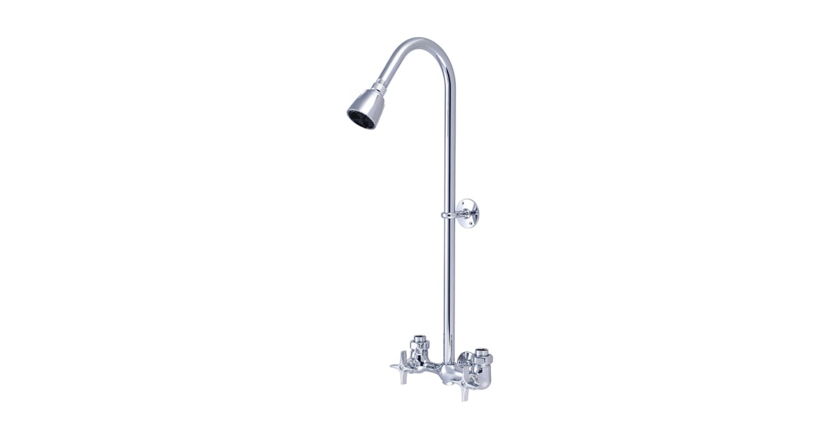 Central Brass 1379 Traditional 1.5 GPM Cross Handle Exposed Shower Set ...